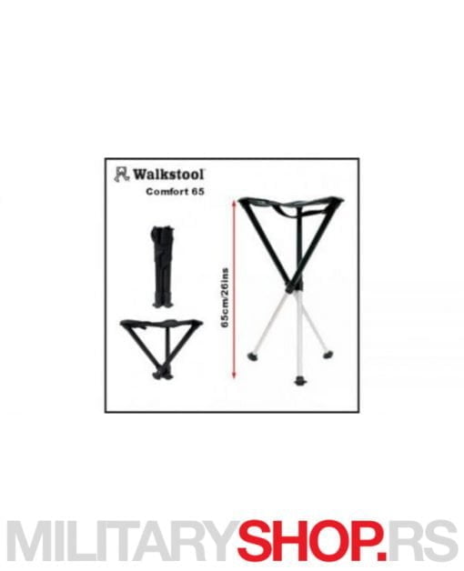 Lovacka Stolica Walkstool Comfort 65/26 crne boje - Lovačka oprema